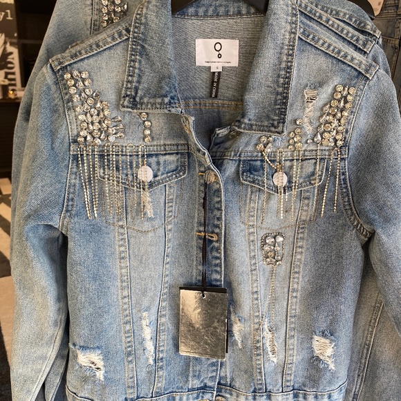 Insane Gene | Jackets & Coats | Embellished Rhinestone Jacket | Poshmark